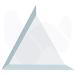 Clear Triangle Bevel, 5"