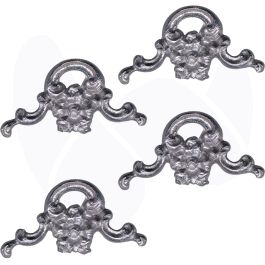 Large Corner Rosettes Hand Cast Sculpture, pack/4