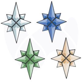 Flat Star Bevel Cluster, 5" x 7"