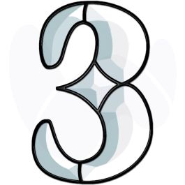 Olde English Number 3 Bevel Cluster